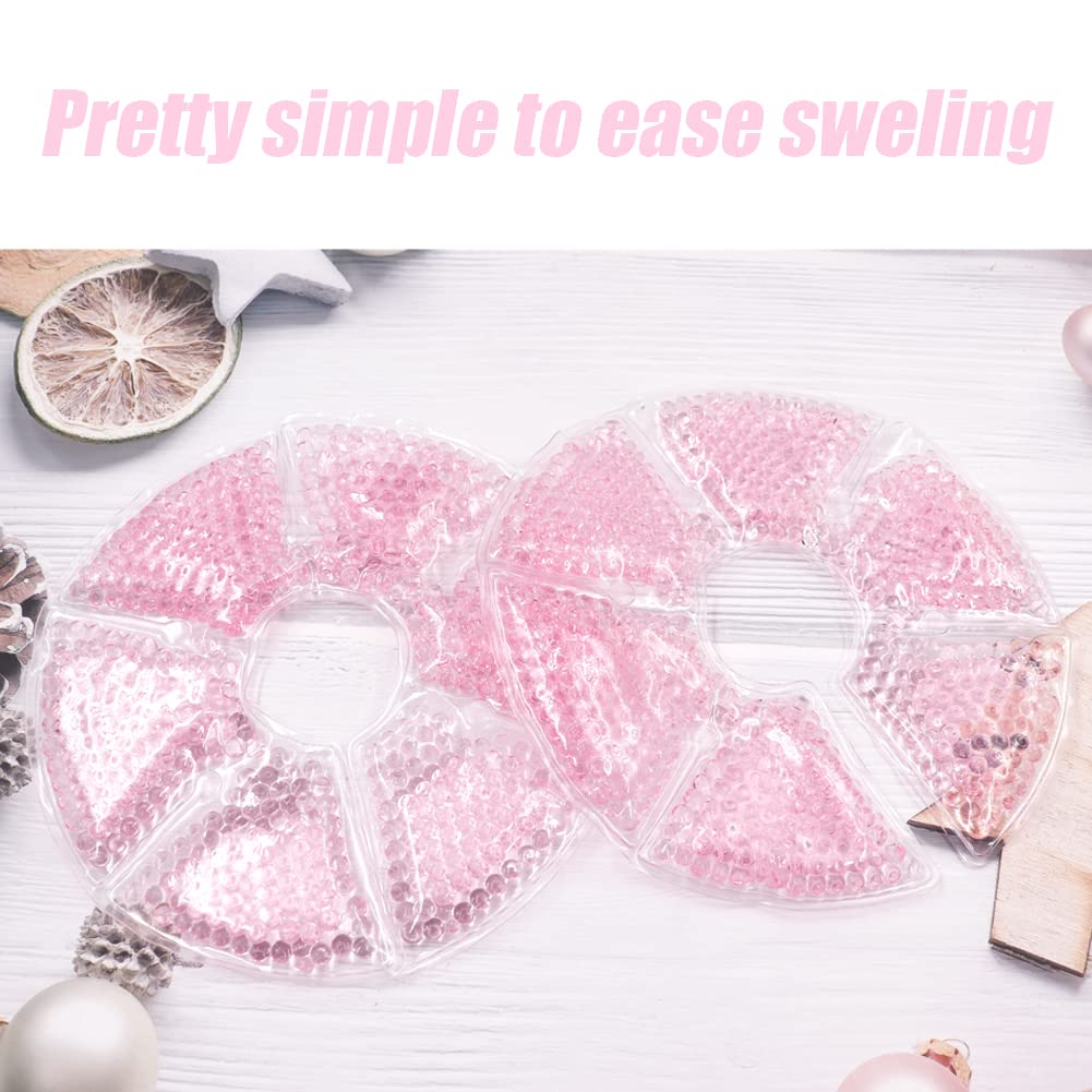 Breast Therapy Ice Packs, Hot and Cold Breast Pads, Breastfeeding Essentials Large Gel Bead Packs for Moms