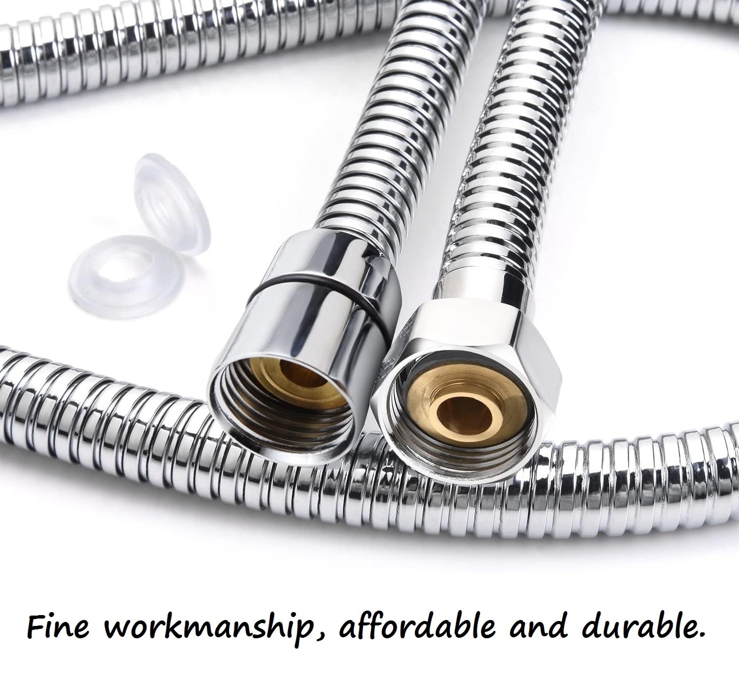 59 Inches Shower Hose,Bidet hose,304 Stainless Steel Handheld Shower Head Hose,The thread interface size is 0.8 Inch(G1/2 or 20mm)(Chrome)