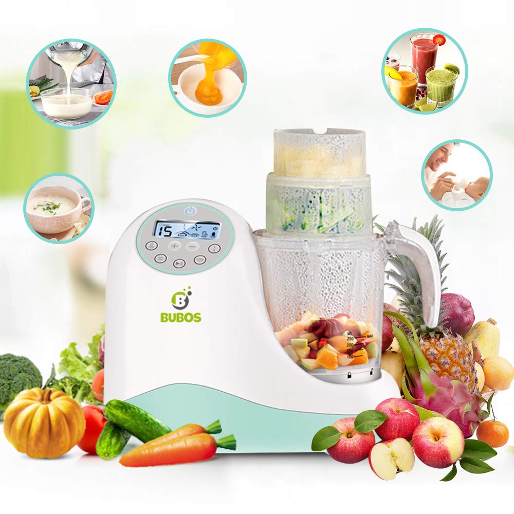 Baby Food Maker and Processor with 5 in 1 Function, Clear Touch Control Panel with LCD Display, Auto Shut-Off, BPA Free