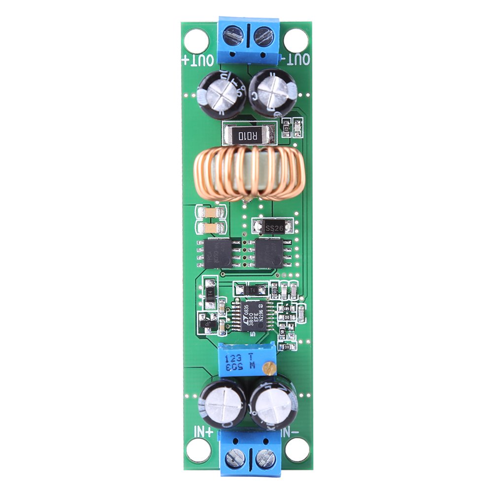 Converter Module, DC-DC Buck Step Down Converter Adjustable Power Source Module 6.5V-60V to 1.25-30V 10A for Lithium or Lead-Acid Battery