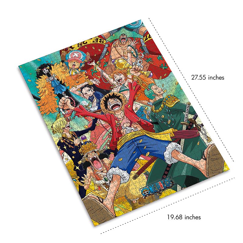 ABYstyle One Piece Straw Hat Crew 1000 pc. Puzzle Featuring Monkey D. Luffy, Nami, Zoro, Chopper, and More Ideal Gift for Anime and Puzzle Enthusiasts Family-Friendly Activity