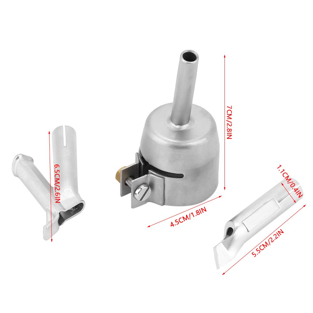 3pcs 5mm Hot Air Welding Gun Quick Welding Nozzle Tips for PVC Plastic Hot Air Gun for Welding of Plastic Sheets like PP, PVC