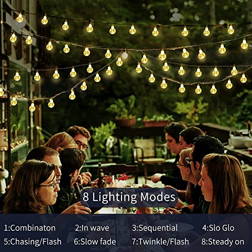 2 Pack Globe String Lights Battery Operated Christmas Balls Lights,16FT 40 LED Twinkle String Light 8 Modes with Timer Remote Control for Indoor Outdoor Patio Bedroom Christmas Tree Tent Decor