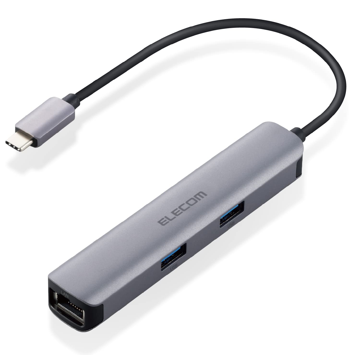 Elecom DST-C17SV/EC USB Type-C Hub, Docking Station, 5-in-1 (LAN Port), HDMI Port, 4K Compatible, USB 3.0 x 3 Ports, LAN Port, Compatible with MacBook/MacBook Pro/iPad Pro/Surface and More