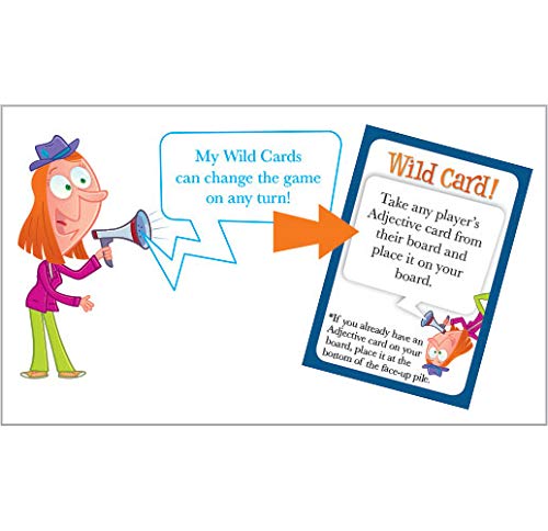 All Things Equal, Inc. Miss Bernard is a Wild Card- The My Weird School Game, Easy to Follow Rules, Educational, 2 to 4 Players, for Ages 6 to 10, Blue, White