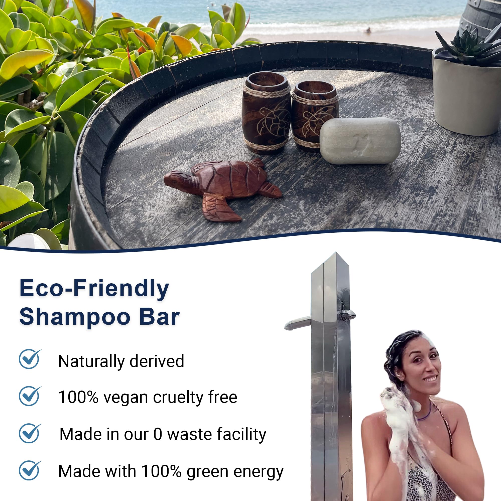 Pacific Spirit Moisturizing Shampoo Bar with Argan Oil for dry Hair - High Shine - Tropical Scent - SLS free, Sulfate-Free, Soap-Free, Zero Waste, Vegan, 3.53 Oz