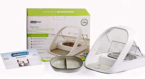 Automatic Pet Feeder - Sureflap - SureFeed Microchip Pet Feeder - MPF001 - Suitable for Both Wet and Dry Food - Bonus eOutletDeals Pet Towel