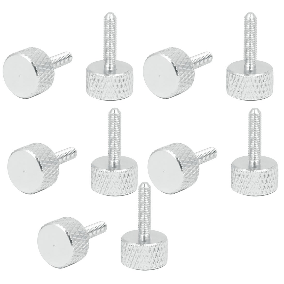 Aexit Computer PC Cleaning & Repair Graphics Card Knurled Head Thumb Screws Silver Tone Computer Screws M3x12mm 10pcs
