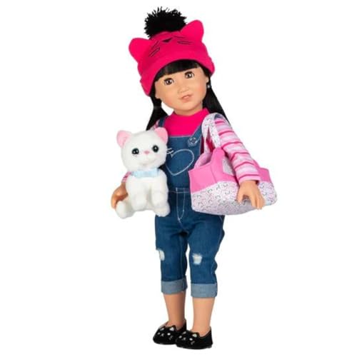 Adora Amazon Exclusive Amazing Pets - Soft and Cuddly Plush Pet for Amazing Girls Collection, Doll Accessory Set, Birthday Gift For Ages 6+ - Luna the White Kitty