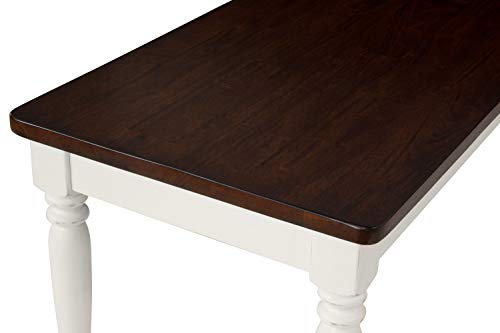 Crosley Furniture Shelby Dining Bench, Distressed White