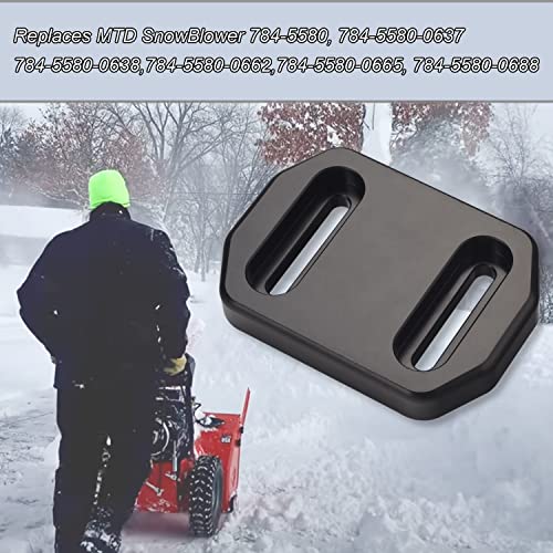 2 Pack Height Adjust Composite Skid Shoe Replaces 784-5580,784-5580-0637 for MTD 2-Stage Snow Thrower Models 1992 and After - with Bolts and Nuts