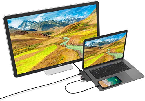 Hyper - New HyperDrive Duo 7-in-2 Hub - USB-C for MacBook Pro/Air - HDMI 4K60Hz HDR, USB-C 40Gbps 100W PD, USB-C 5Gbps 60W PD, MicroSD/SD 3.0 UHS-I 104MB/s, 2 x USB-A 5Gbps - Space Gray