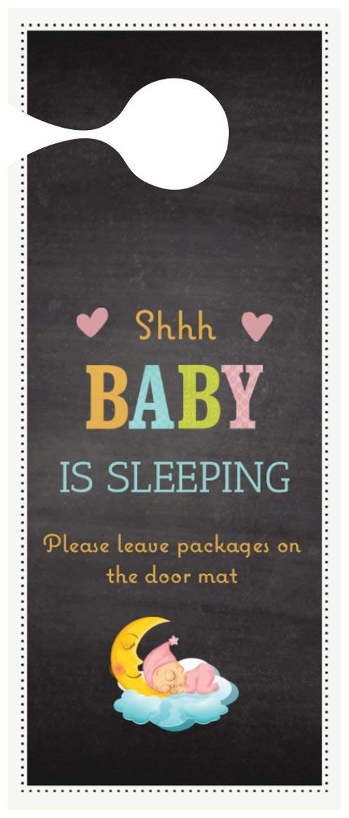 Baby is Sleeping Front Door Hanger Sign