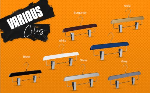 Abs Plastic Trouser Skirt Hangers, Perfect for Skirts, Pants, Slacks, Jeans, and More Set of 5 - Gold