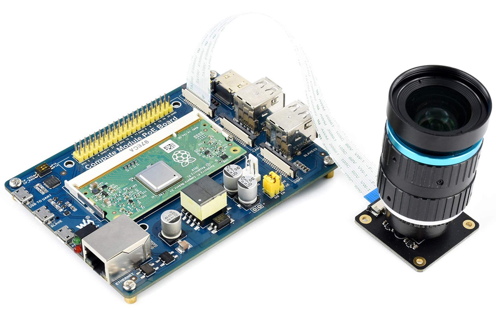 Bicool IMX477 Sensor 12.3MP Camera for Compute Module 3/ CM3 Lite/ CM3+ / CM3+ Lite/Jetson Nano,Supports C/CS Lenses,High Resolution High Sensitivity