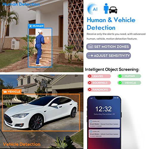 PANOEAGLE 4K PTZ Security Camera,Auto Tracking PoE IP Camera Outoodr,18x Optical Zoom,Smart Human Vehicle Detection,Two-Way Talk,165ft IR Night Vision,4818X-IS