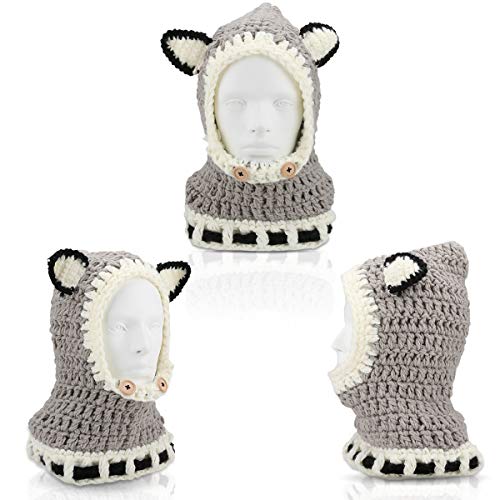 BicycleStore Kids Winter Hat, Girls Boys Knit Caps Scarf Hats Grey