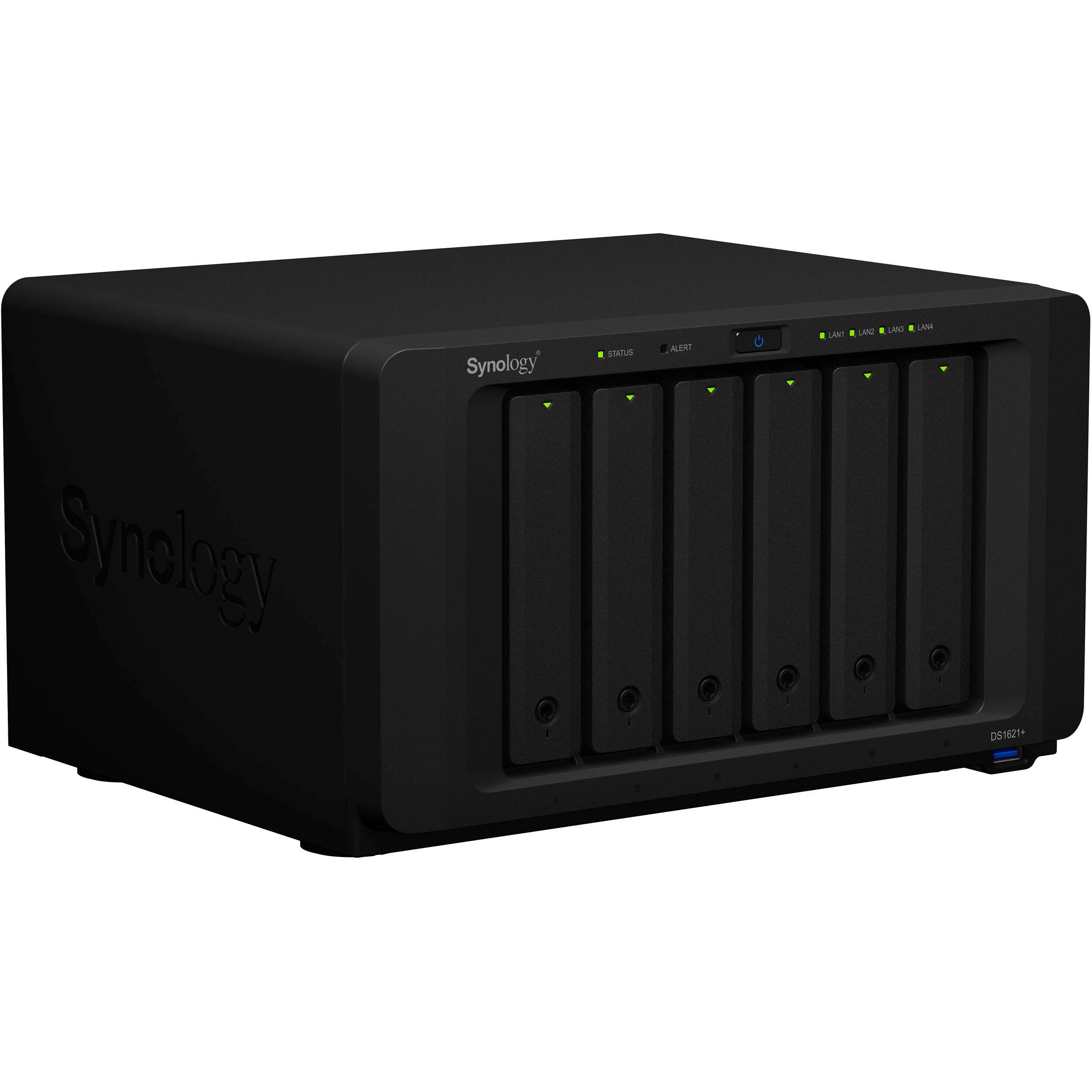 Synology DiskStation DS1621+ NAS Server for Business with Ryzen CPU, 16GB Memory, 12TB HDD, DSM Operating System, iSCSI Target Ready
