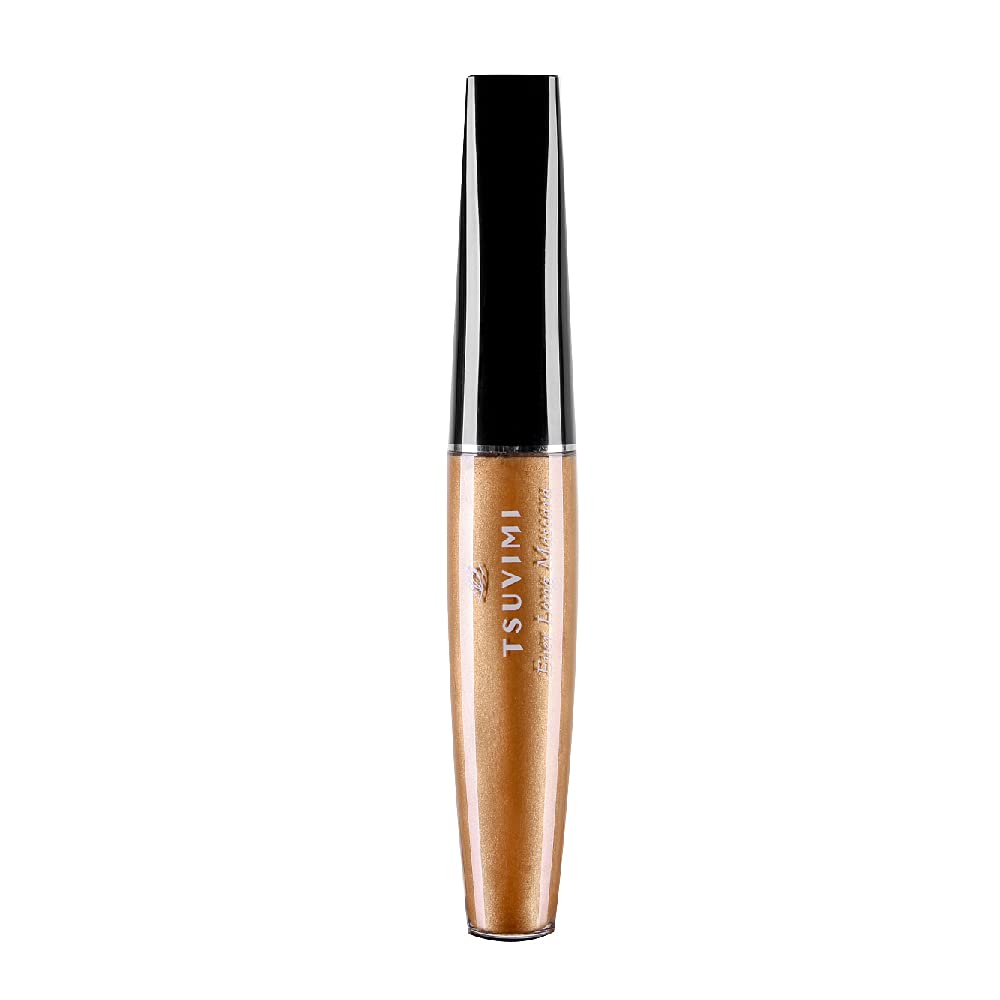 2 Sides Lengthening Mascara by TSUVIMI | Smudge-Proof, Clump-Free & Buildable Formula | Waterproof Defining Mascara Makeup | Ophthalmologist Tested, Hypoallergenic, Vegan, Cruelty Free | Golden Brown