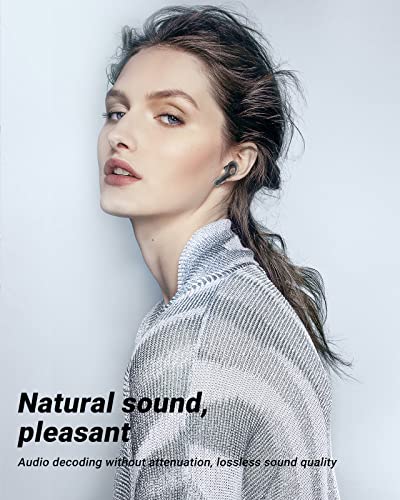 ACEFAST Wireless Earphones Bluetooth 5.3 Headphones LED Power Display Mini Crystal in-Ear Earbuds with Wireless Charging Case Touch Control Built-in Mic Headphone for Sports Waterproof Earphone
