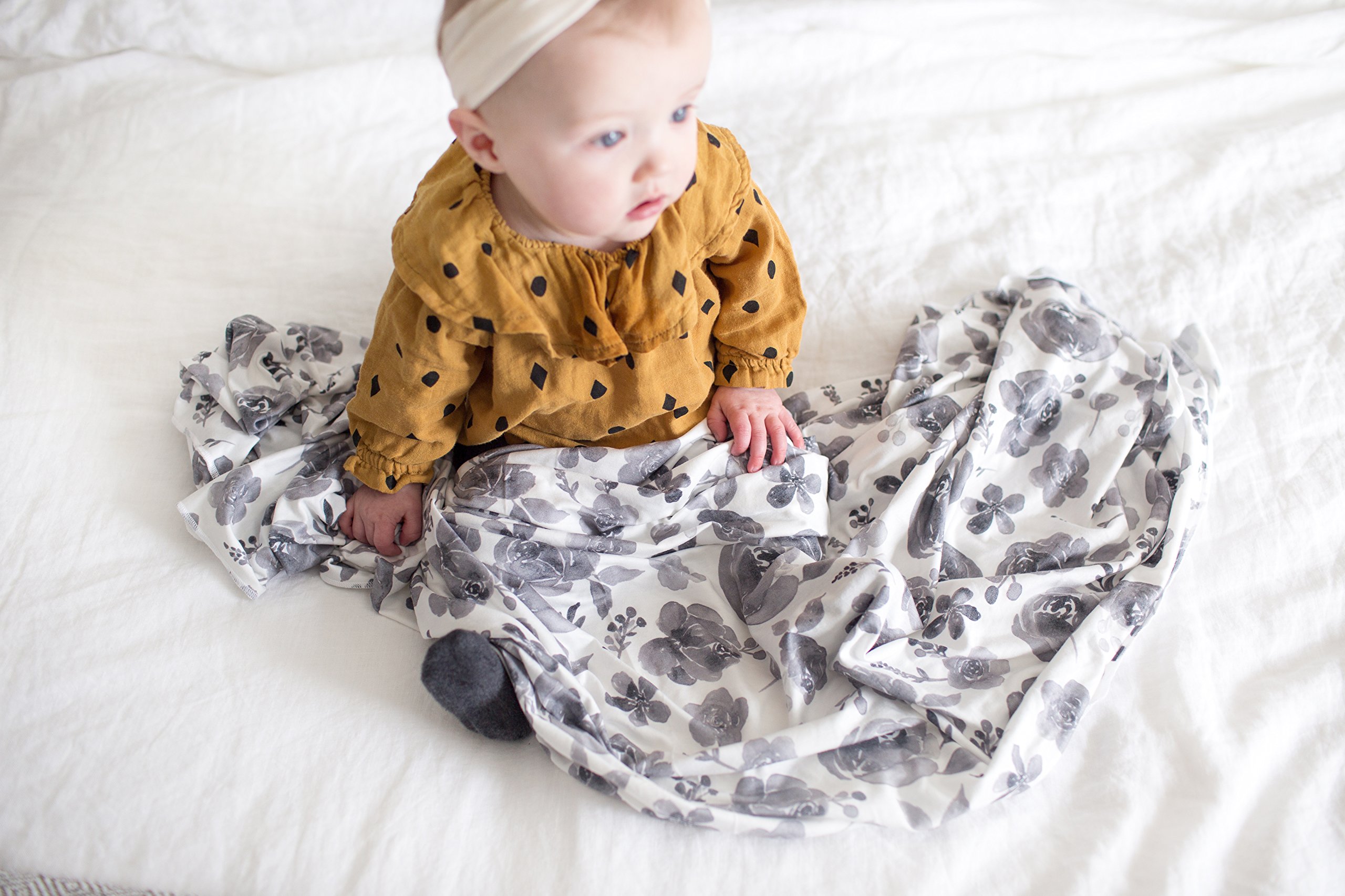 Copper Pearl Large Premium Knit Baby Swaddle Receiving Blanket Rowan
