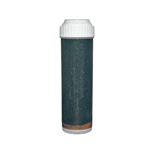 2.5" x 10" Refillable Filter - Catalytic Carbon for Chloramine and Chlorine Removal + KDF 85 for Iron, Sulfur, Rotten Egg Smell Reduction