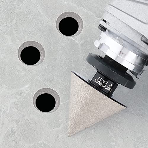 2β Diamond Beveling Chamfer Bit, 50mm Diamond Countersink Drill Bits Enlarging Trimming Holes in Porcelain Ceramic Granite Tiles with 5/8-11 Thread to 3/8β Hex Shank Adapter
