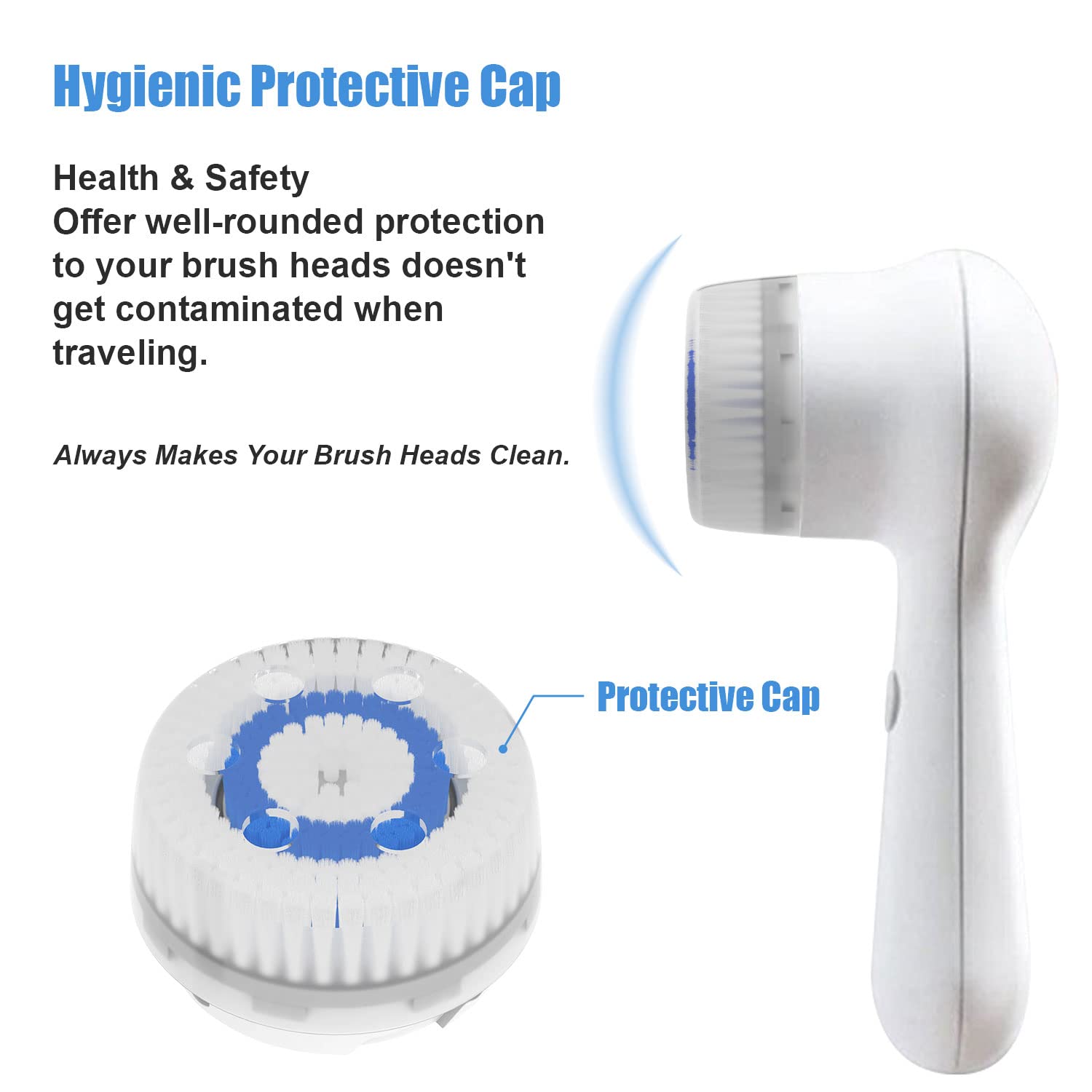 Brushmo Facial Brush Head Replacements Compatible with Clarisonic Mia 1, Mia 2, Mia Fit, Alpha Fit, Smart Profile Uplift and Alpha Fit, Deep Pore Facial 4 Pack (Deep Pore)