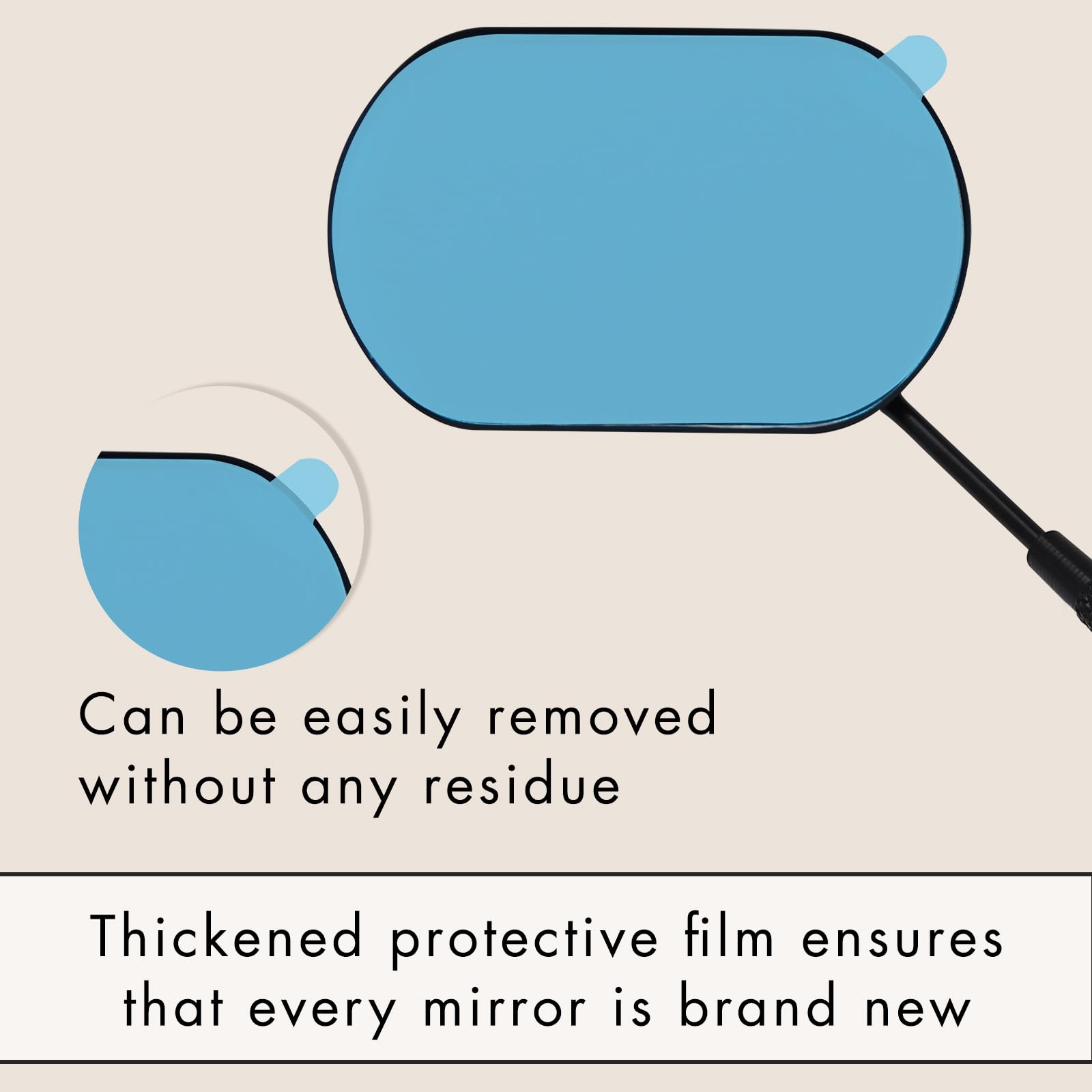 Embagol Lash Mirror Extra Large Makeup Mirror for Eyelash Extensions Detachable Stainless Steel Square Round Lash Extension Accessories(Black)
