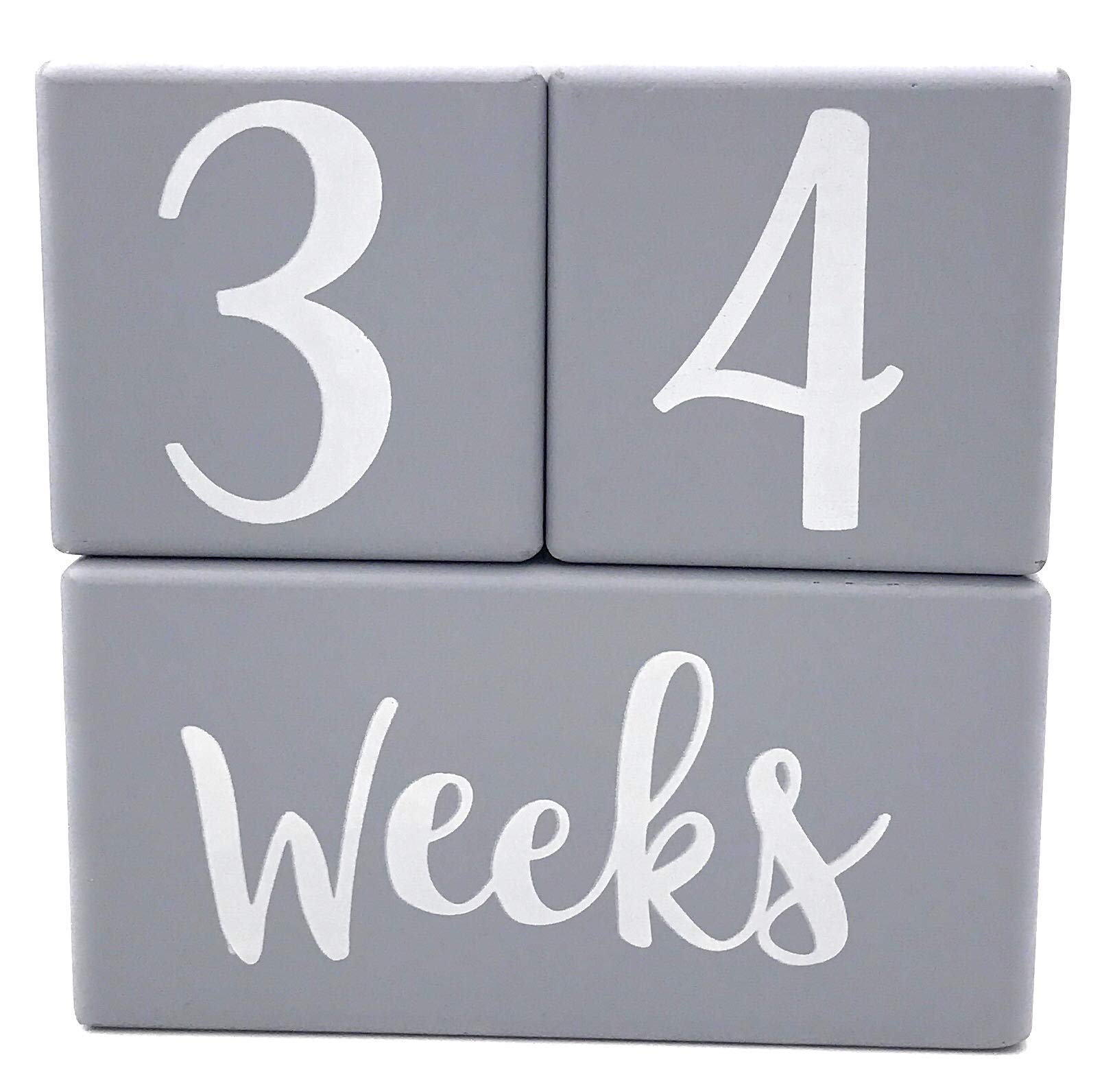 Baby Monthly Blocks Age Months Wood Photo Wooden Number Month Block