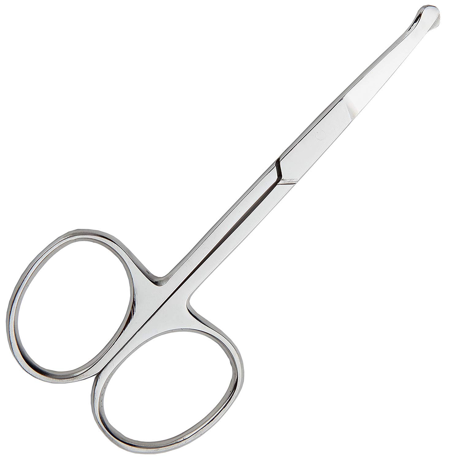 BeeSpring Rounded Nose Hair Scissors. Round Tip Scissor for Ear, Eyebrow, Beard and Mustache Trimming - 3.5" Blunt Nosed Tipped Grooming Trimmer
