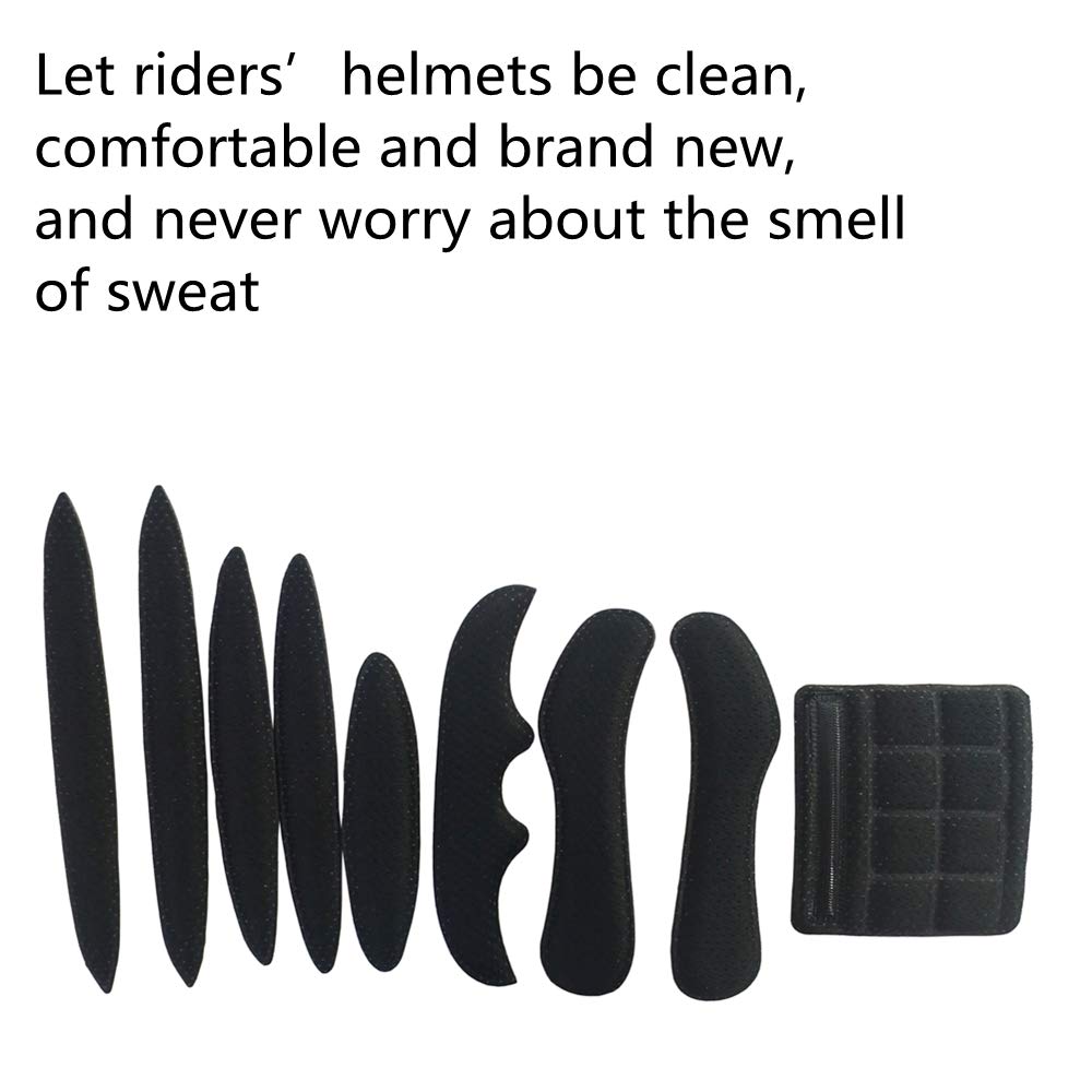 2 Set Helmet Padding Kit Bike Helmet Pad Universal Foam Pads for Bike Motorcycle Cycling Helmet, black, QXDAITI-12