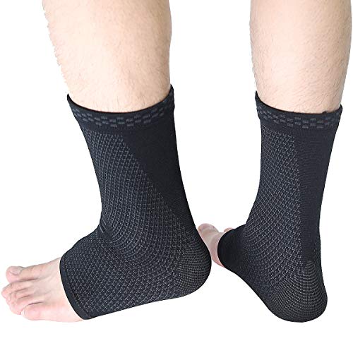 2 Pack Volleyball ankle support brace for women men compression sleeve socks sprained pair tendonitis achilles tendonitis relief plantar fasciitis basketball running soccer protector boot stability