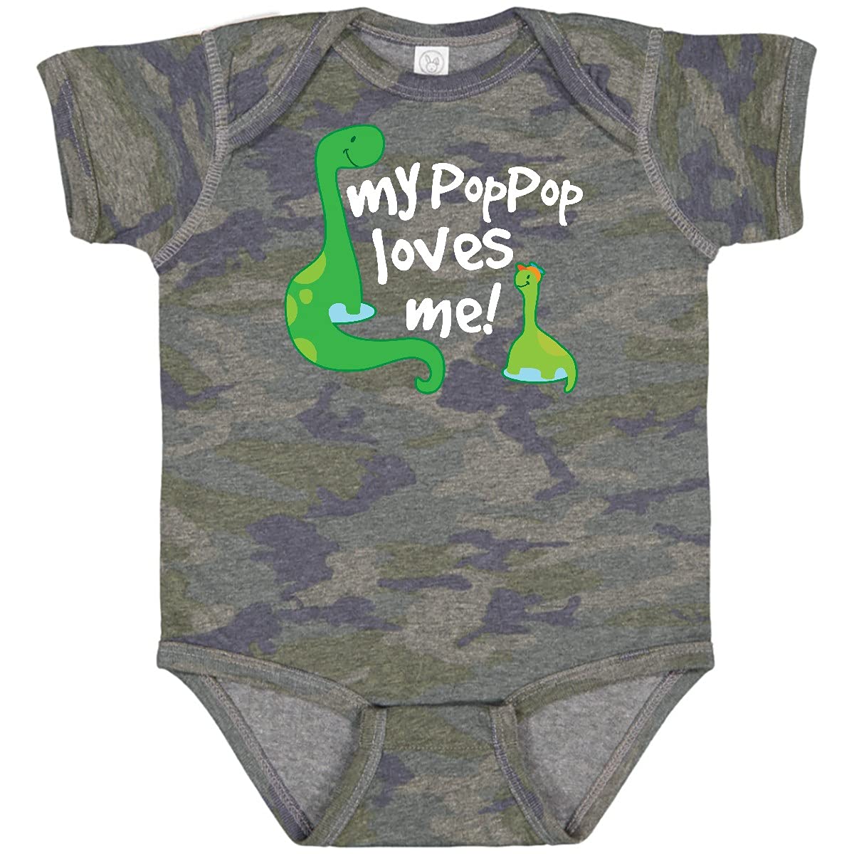 inktastic My Pop Pop Loves Me Dinosaur Baby Bodysuit 6 Months Vintage Camo 26985