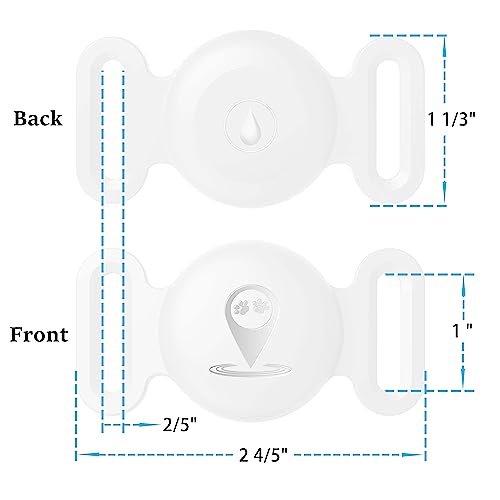 Airtag Dog Collar Holder,1 Pack Waterproof Airtag Holder for Apple Airtag Fitted Within 1 inch Medium & Large Airtag Dog Collar and Airtag Cat Collar Waterproof