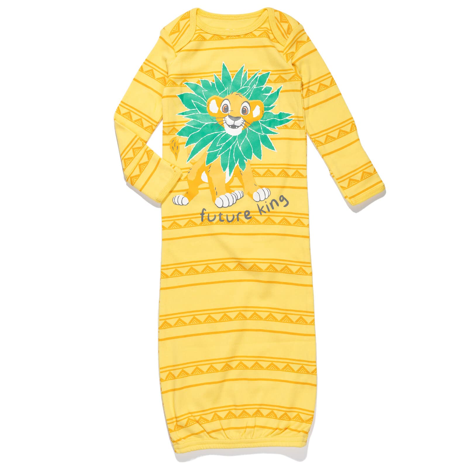 Disney Lion King Simba Newborn Baby Boys 3 Pack Long Sleeve Swaddle Sleeper Gown 0-6 Months Multicolored