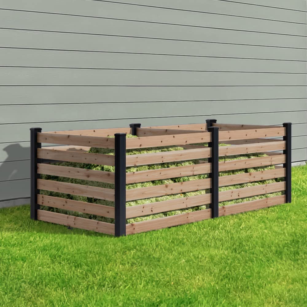 Outdoor Essentials Haven 4 ft. x 4 ft. Cedar Compost Bin Expansion Kit