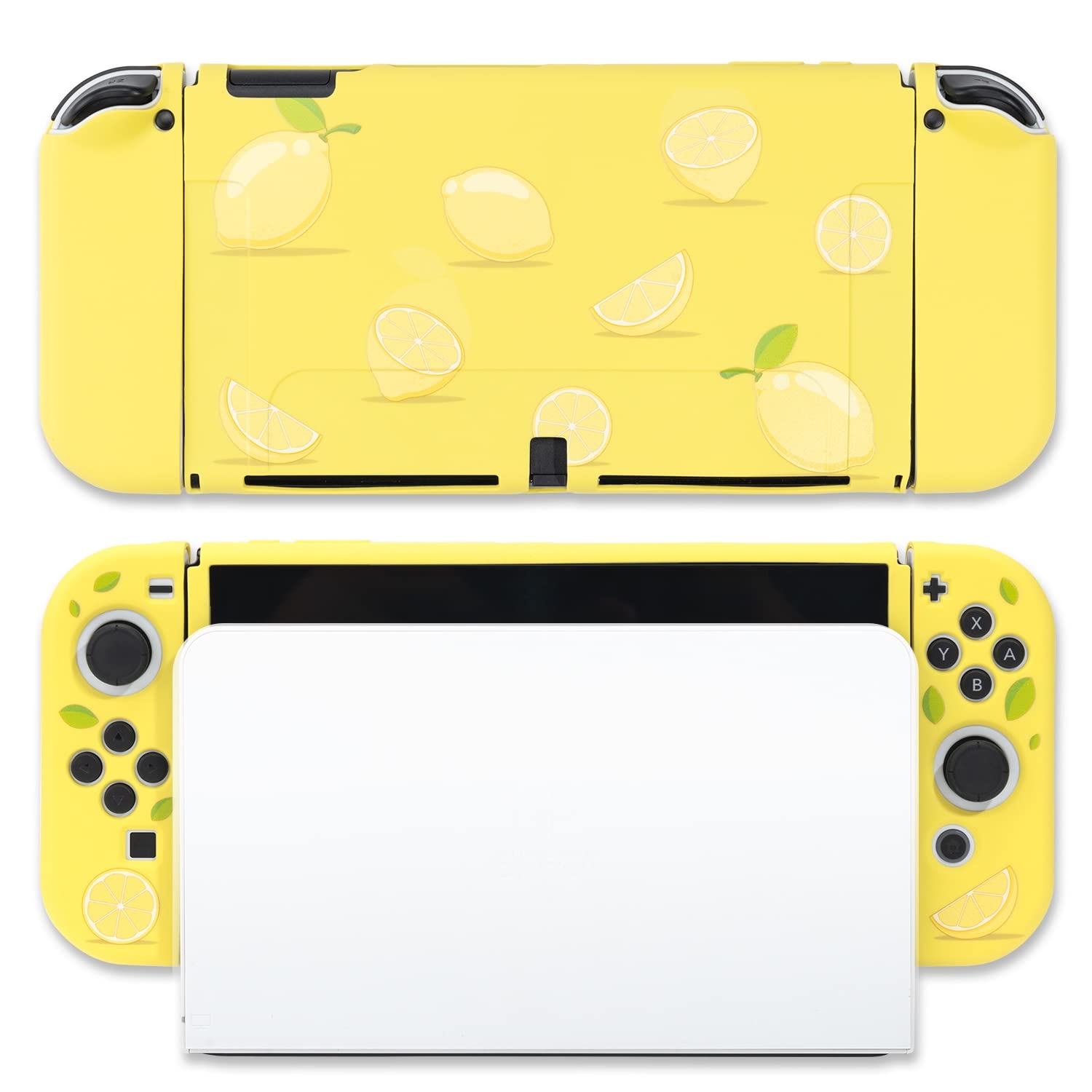 BelugaDesign Ramen Sushi Switch Case | Food Dumpling Noodles Japanese Cute Kawaii Pastel Case | Cover Snap on Shell Compatible with Nintendo Switch (Switch OLED, Clear)