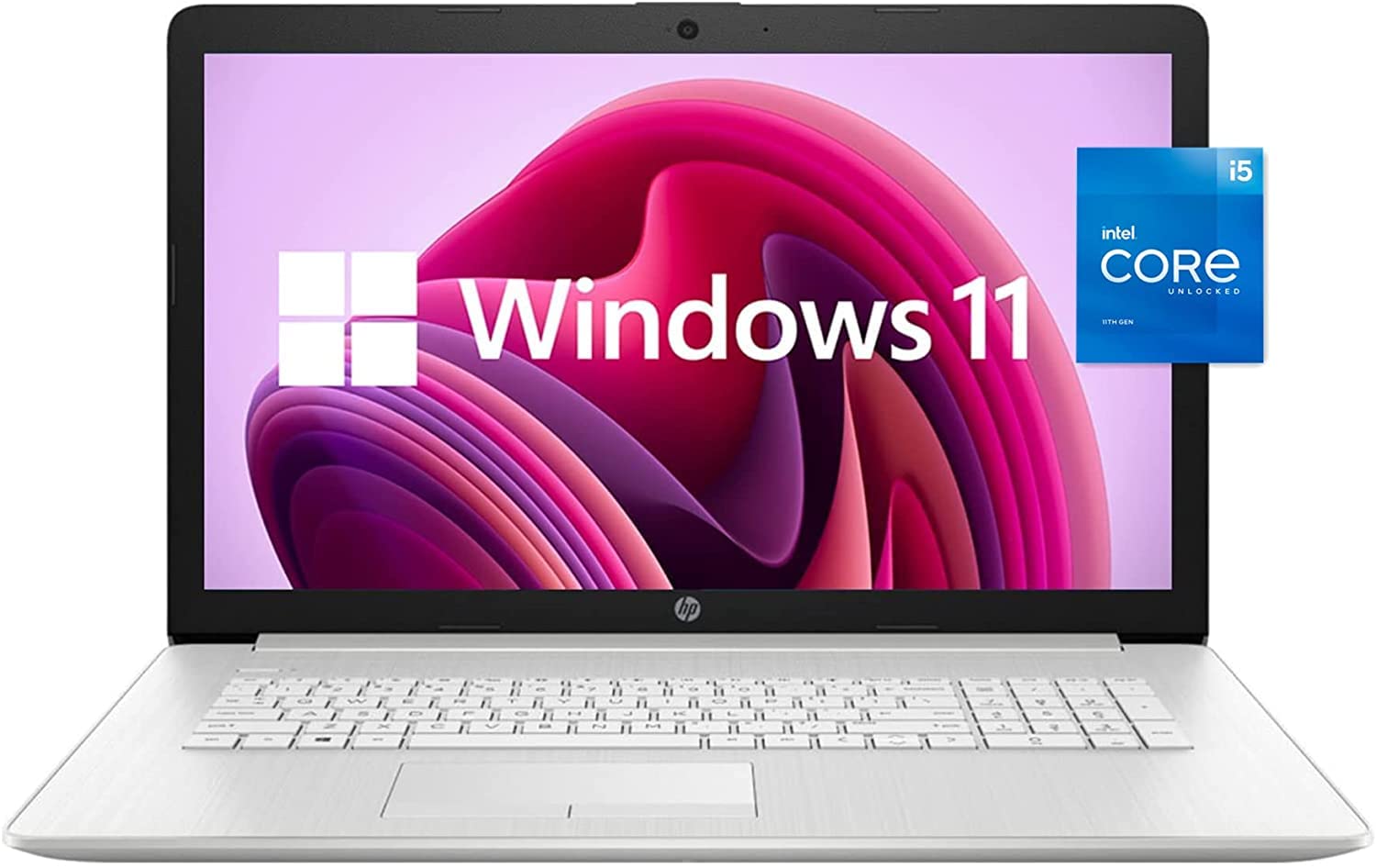 2022 Newest HP Laptop, 17.3'' FHD IPS 100% sRGB Display, Intel Core i5-1135G7 (> i7-1065G7) up to 4.2GHz, Iris Xe Graphics, Webcam, Backlit KB, Fast Charge, Win 11 (16GB RAM | 512GB PCIe SSD), Silver