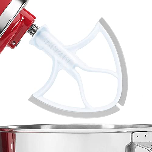 4.5-5 Quart Flex Edge Beater for KitchenAid Tilt-Head Stand Mixer,Upgraded Wing Shape Flat Beater with Flex Edge Bowl Scraper (Flex edge beater grey)
