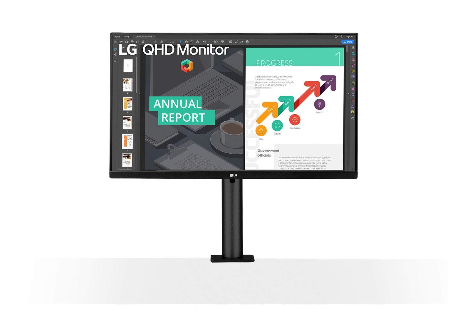LG Electronics (LGEAA) 27â€ Ergo IPS QHD Monitor, Black (27BN88Q-B) (Renewed)