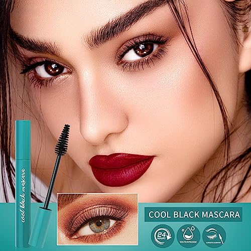 2 Pack New Thrive Liquid Mascara, Black Mascara for Natural Lengthening and Thickening Effect,Waterproof & Smudge-Proof Mascara, No Flaking/No Clumping