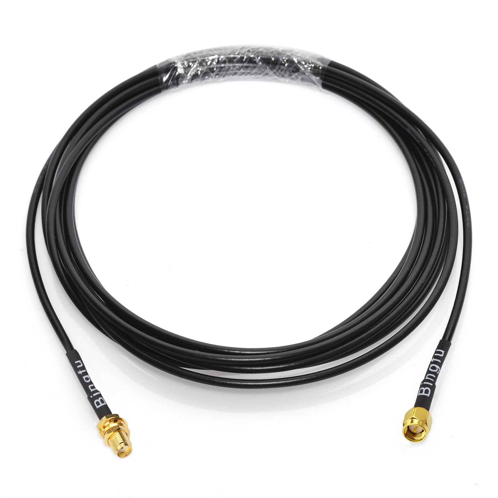Bingfu SMA Male to SMA Female Bulkhead Mount RG174 Antenna Extension Cable 3m 10 feet Compatible with 4G LTE Router Gateway Mobile Cellular RTL SDR Dongle Receiver