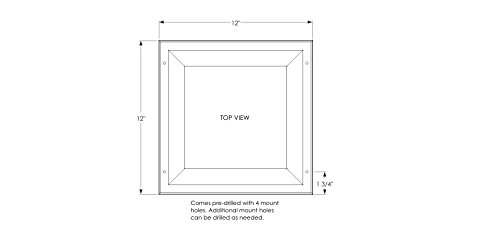 Beam Lighting 12" x 12" Vandal Resistant Polycarbonate Replacement Drop Lens / Cover Manufactured by A.L.P.