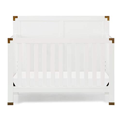 Baby Relax Miles 5-in-1 Convertible Crib, Nursery Furniture, Classic White