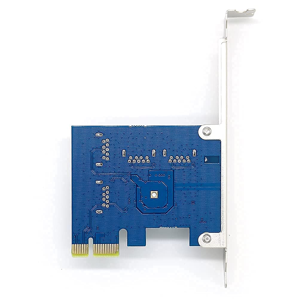 PCIe 1 to 4 Riser Card, Pcie Splitter 1 to 4 PCI Riser Card, 4 Risers into 1 PCI Card, PCIe Multiplier Risers 1X to External 4 PCI-e USB3.0 Adapter for ETH Miner GPU Crypto Bitcoin Ethereum Mining Rig