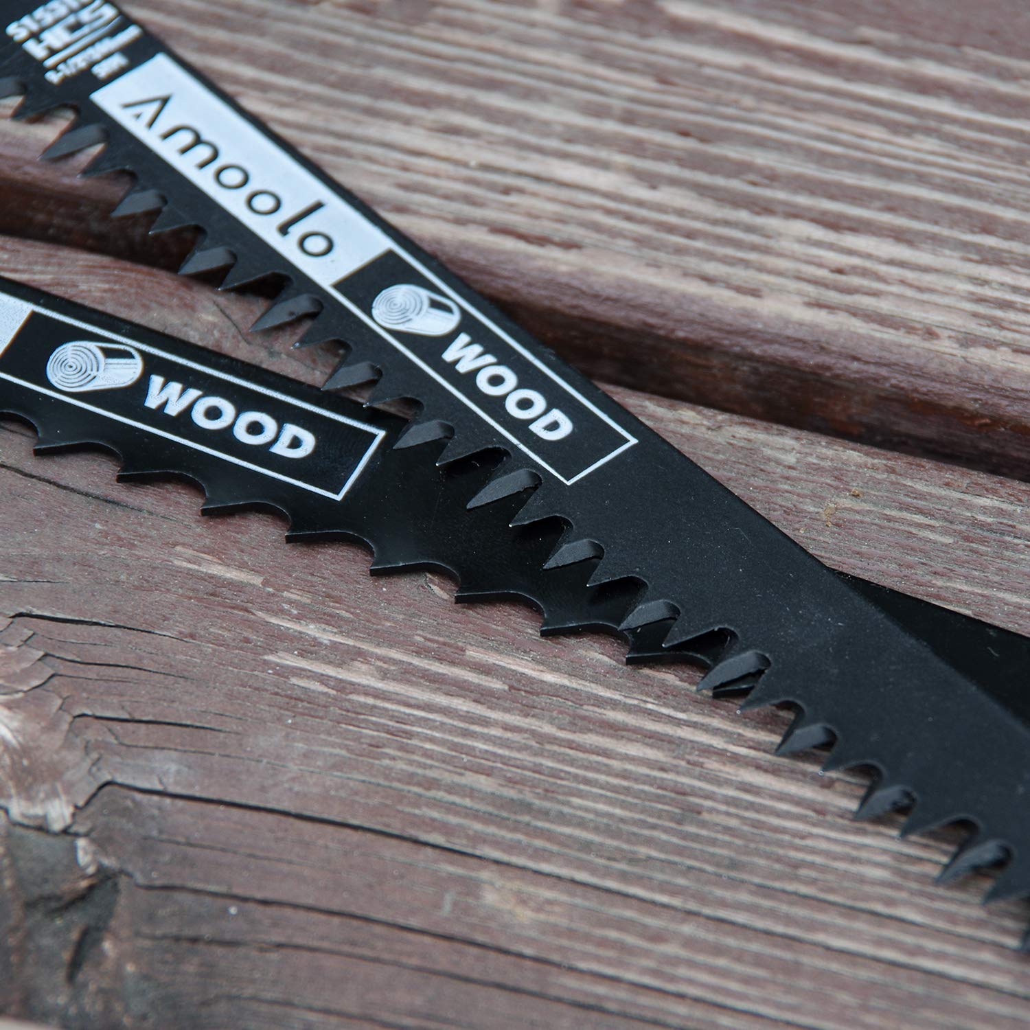 amoolo 9-1/2'' Wood Reciprocating Saw Blades, Cutting Sawzall Pruning Blades (6Pcs/5TPI)