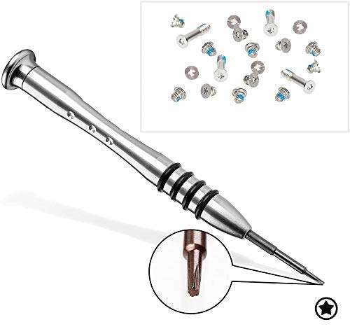 2 Sets Replacement Screws with Screwdriver for MacBook Air 13 inch A1369 A1466 2010 to 2017, Unibody Bottom Case Cover P5 Pentalobe Repair Replacement Tool Kit Notebook Laptop PC Computer Screw
