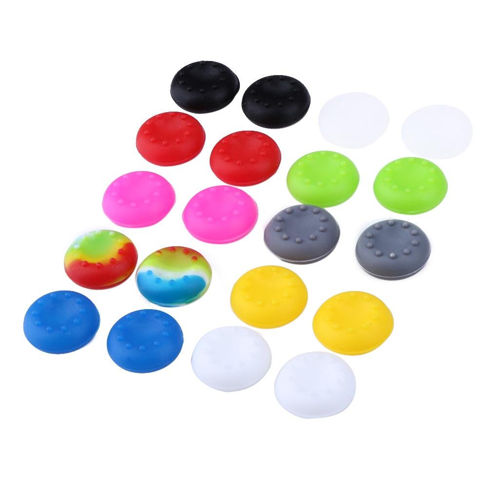 4PCS Silicone Thumb Stick Grips Caps Analog Thumbstick Cover for PS5 PS3 PS4 PS4 Pro Slim Xbox One Xbox 360 Joystick Cap (Black)