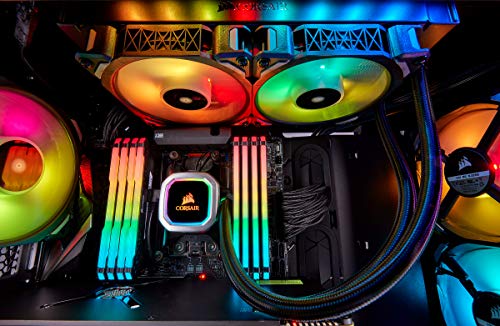 Corsair H100i RGB PLATINUM AIO Liquid CPU Cooler,240mm,Dual ML120 PRO RGB PWM Fans,Intel 115x/2066,AMD AM4/TR4